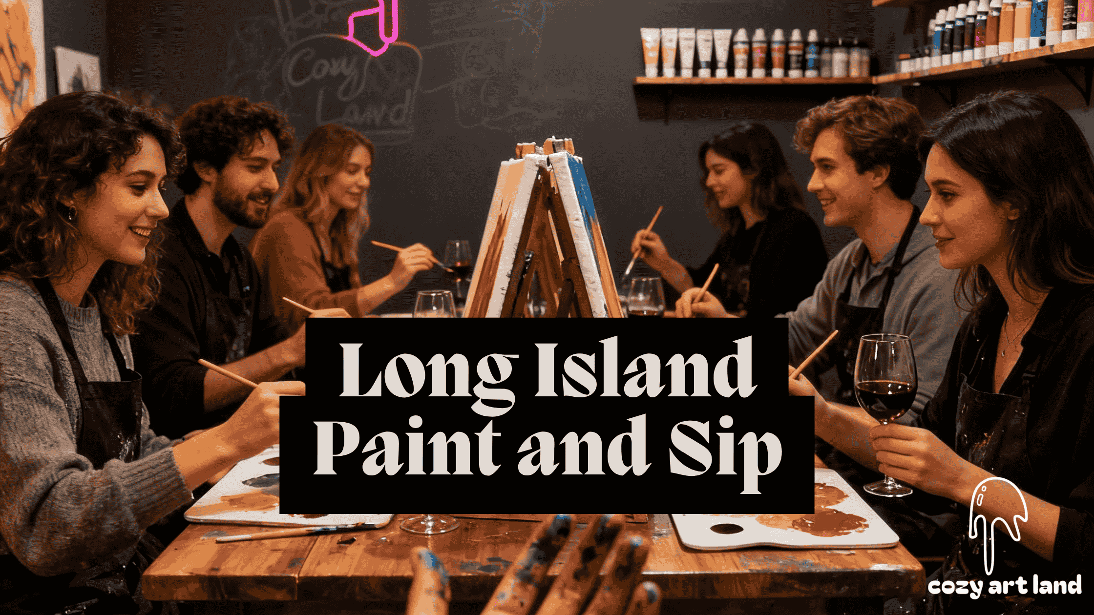 Long Island Paint and Sip | Paint and Sip LIC - Cozy Art Land